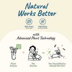 kin+kind Plant-Based Flea & Tick Spray for Dogs and Cats with Lemongrass - Essential for Flea & Tick Treatment - Flea Spray for Dogs and Cats - Pet Supplies 12 fl oz