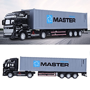 1: 48 Alloy Container Truck Model Toy, High Simulation Detachable Container Children Vehicle Car Toys Sportinggoods Electric Toys, Electronic Pets, Sound Toys(Grey£©