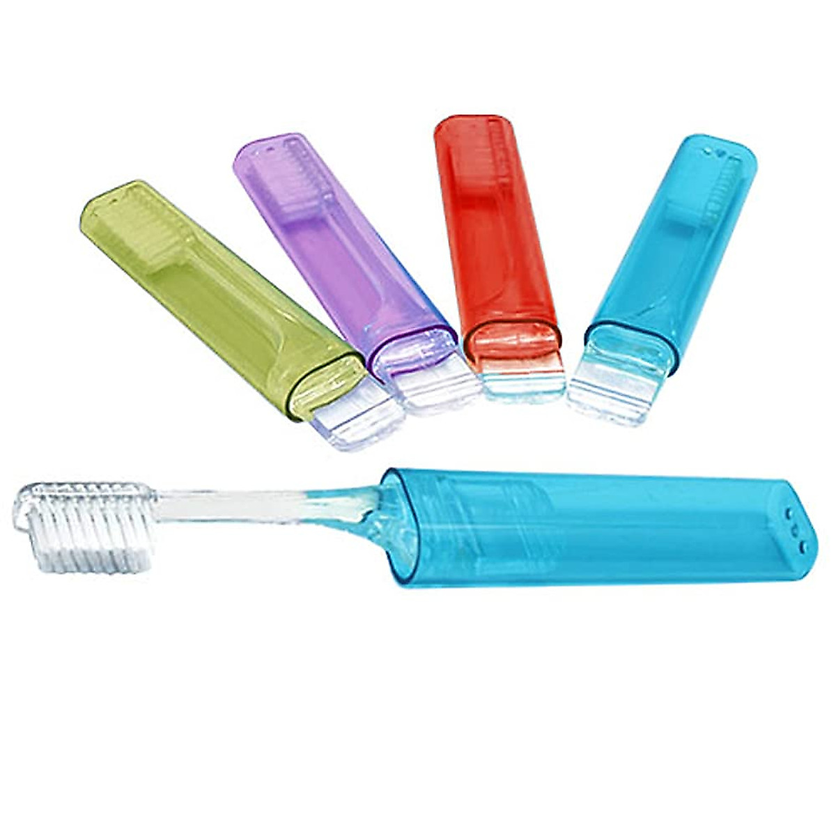 4 Pc Foldable Folding Travel Toothbrush Camping Hiking Outdoor Portable Sanitary