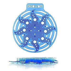 Ekcos Power Screen PWR-3B-10 Diversey 30 Day Premium Anti-Splash Urinal Screen and Deodorizer - Fits Most Top Urinal Brands, 8" x 7" Blue/Fresh (10 Pack)