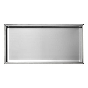 WHISTLER 24 in. X 12 in. X 4 in. Square Recessed Shower Wall Niche in Brushed Stainless Steel Storage for Shampoo, Soap and other Bathroom Essentials, Sliver