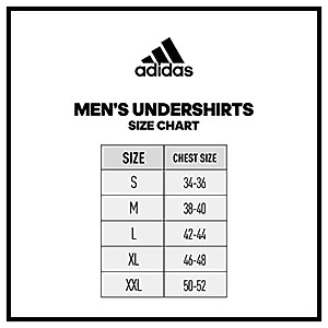 adidas Men's Stretch Cotton Tank Top Undershirts (2-Pack), Black, Medium