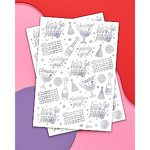xo, Fetti Cheers Party Temporary Tattoos - 52 iridescent styles | Bachelorette Party Supplies, Birthday Party Favors, Disco Party Girl, Cheers Decorations