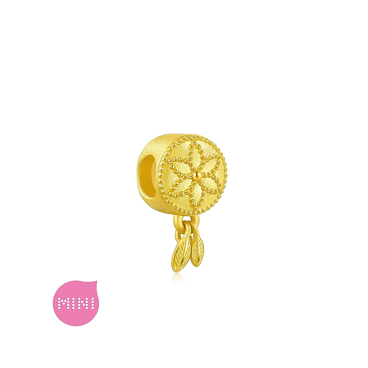 CHOW SANG SANG 999 24K Solid Gold Spiritual Dreamcatcher Mini Charm Bracelet for Women 92448C