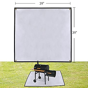 Deck Protector for Fire Pit 39" Square Fireproof Grill Mat Under Firepit Mats for Grass Patio Deck Floor Protector Fire Proof Rug for Fireplaces Outdoor Barbeque Ember Mat Heat Resistant