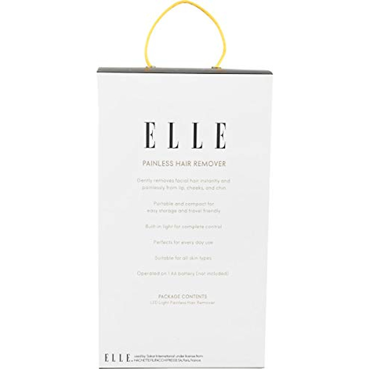 Elle Painless Hair Remover - Built-in LED Light, Removes Lip, Chin, and Cheek Hair, Suitable for All Skin Types (Mint)