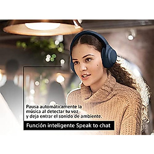 Sony WH-1000XM4 Wireless Premium Noise Canceling Overhead Headphones, Blue (Renewed)