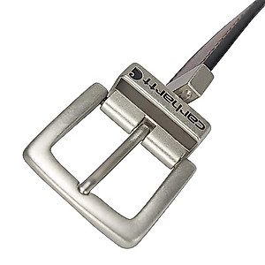 Carhartt Men's Casual Rugged Oil Finish Reversible Belts, Brown/Black, 46