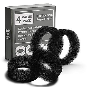 iPettie Water Fountain Sponge, or Foam Filters for iPettie Stainless Steel Cat Drinking Fountain, IP-670-S4, 4 Packs