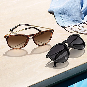 CARFIA Trendy Sunglasses for Women Polarized UV Protection Classic Retro Style CA5100