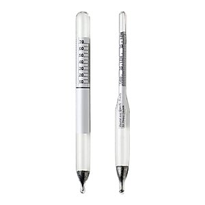 SP Bel-Art, H-B DURAC 0.700/2.000 Specific Gravity and 70/10 Degree and 0/70 Degree Baume Dual Scale Hydrometer for Heavy and Light Liquids (B61806-0000)