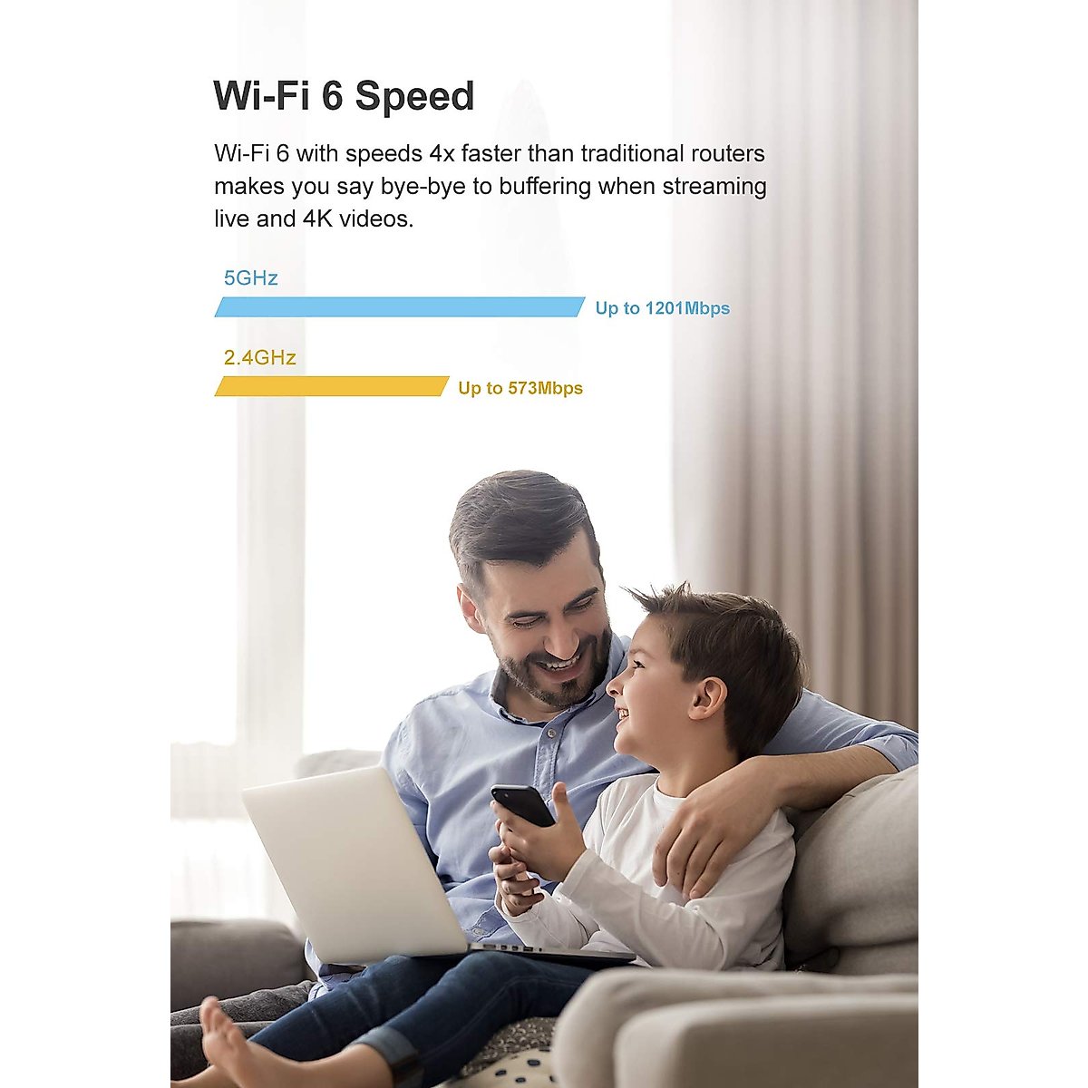 Mercku M6 Wi-Fi 6 Router for Wireless Internet Mesh Wi-Fi System 1 Pack up to 3,000 Sq.Ft. Can Add More Units to Form a Mesh Wi-Fi System, Dual-Band Gigabit Router, App Control, AX1800, Maroon Red
