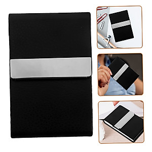 STOBOK 4pcs Business Card Holder Leather Business Card Case Business Card Carrier Ticket Holder Card Case Slim Id Card Case Leather Womens Wallet Cards Bag Man Outdoor Essentials Metal