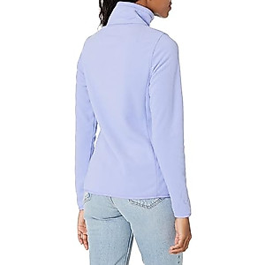Amazon Essentials Women's Classic-Fit Long-Sleeve Quarter-Zip Polar Fleece Pullover Jacket - Discontinued Colors, Lilac, Large