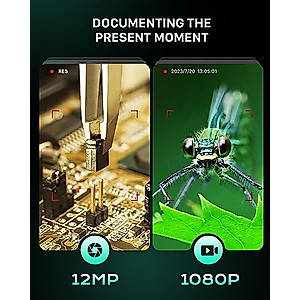 Handheld Microscope With 5" LCD Screen, Portable Pocket Digital Microscopes For Kids With Camera, Opqpq ODM5 Pro 1200X HDMI Coin Microscope For Error Coins, Soldering Microscope For Electronics Repair