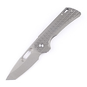 JEABROTHER Knife Outdoor Camping M390 TC4 Titanium Flap Pocket Folding Knife