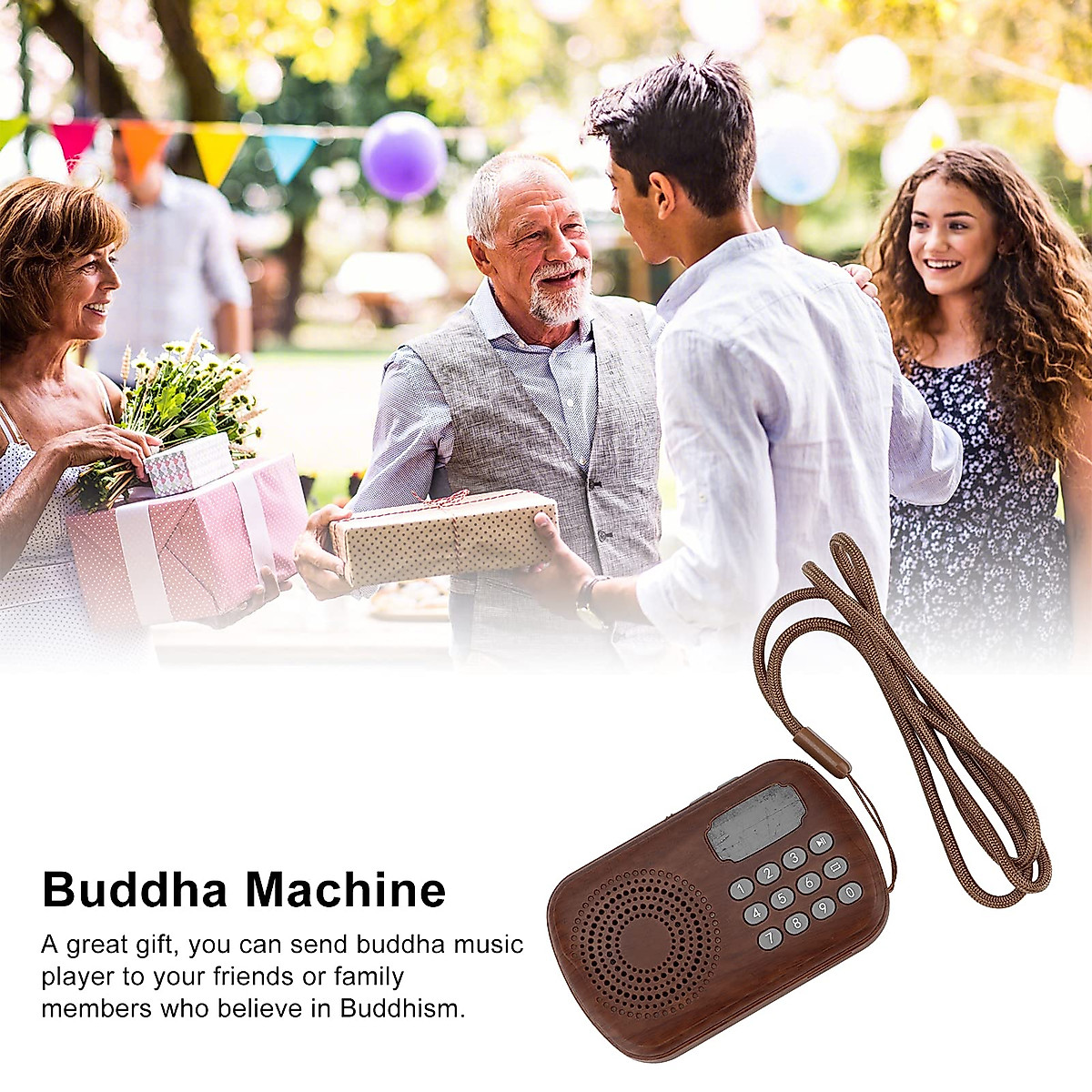 Buddha Machine Buddhist Music Player Light Weight Small Volume Take Easily Buddhist Prayer Machine 3.1 x 2.0 x 0.8in