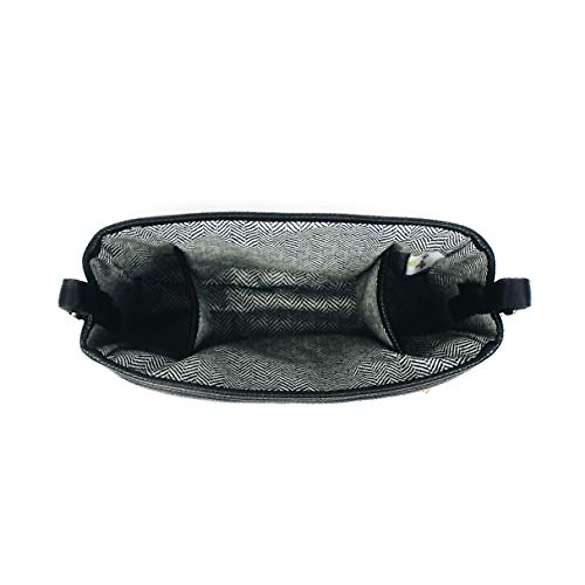 Itzy Ritzy Adjustable Stroller Caddy / Organizer Featuring Two Built-in Front Zippered Pocket and Adjustable Straps to Fit Nearly Any Stroller, Coffee and Cream