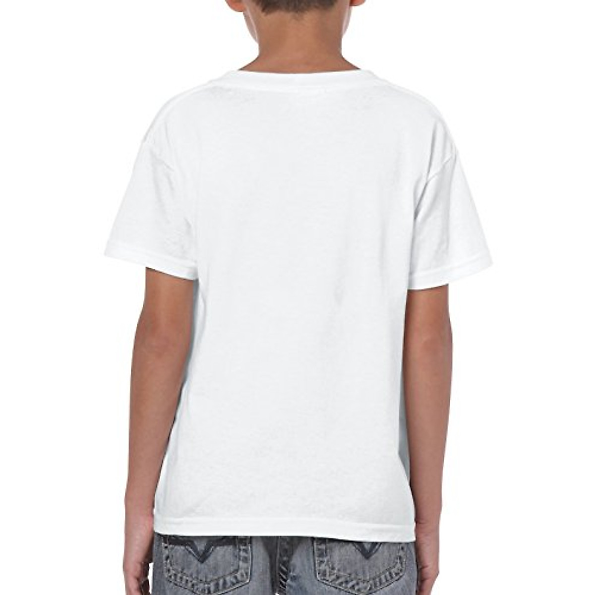 Gildan Youth Heavy Cotton T-Shirt, Style G5000B, 2-Pack, White, Medium