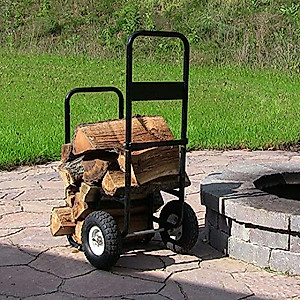 Alek...Shop Caddy Dolly Mover Wheels Cover Fire Cart Log Carrier Firewood Rack Wood Rolling Hauler Storage Fireplace