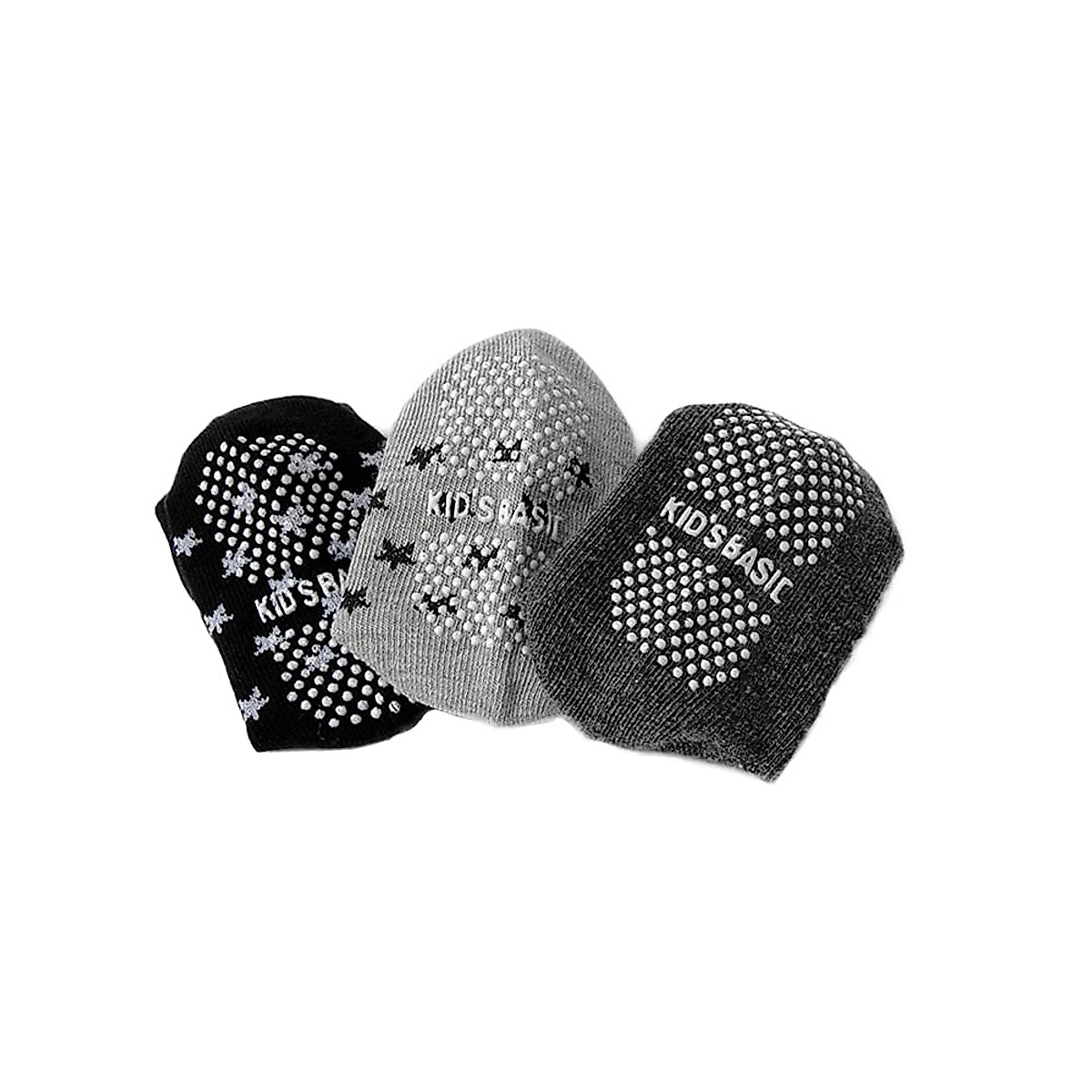 Yenzat Baby Toddler Boys Grip Crew Socks Non Skid Anti Slip 12-24 Months 12 Pairs