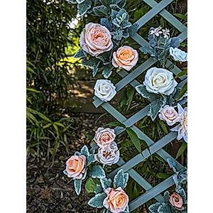 HIMIFOLO Artificial Wedding Flowers Combo Box Set for DIY Centerpieces Arrangements Bridal Bouquet Table Chair Decor Candle Holder Baby Shower Cake Decor Flower Strips Home Decorations (Champagne)