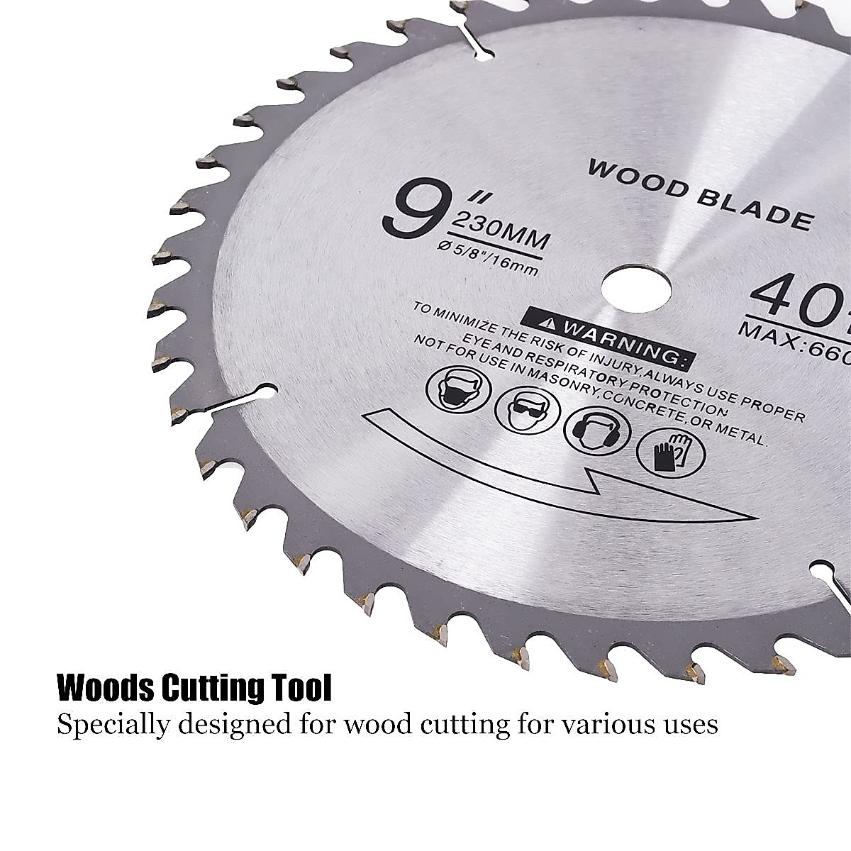 Table Saw Blade 𝑼𝒑𝒈𝒓𝒂𝒅𝒆 9 inch 5/8 Arbor 40T Universal Fit Common Steel Blade for Wooden (2 Pack) 9" Circular Saw Blade