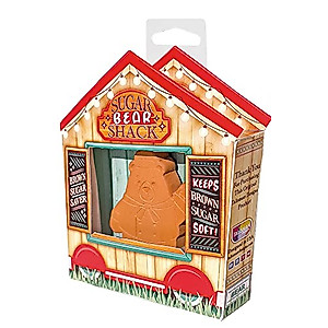 Talisman Designs Sugar Bear Saver | Cute & Adorable Design | Keeps Brown Sugar Fresher, Longer | Terracotta Brown Sugar Saver | Use for Dried Fruits, Bagels, Marshmallow & More