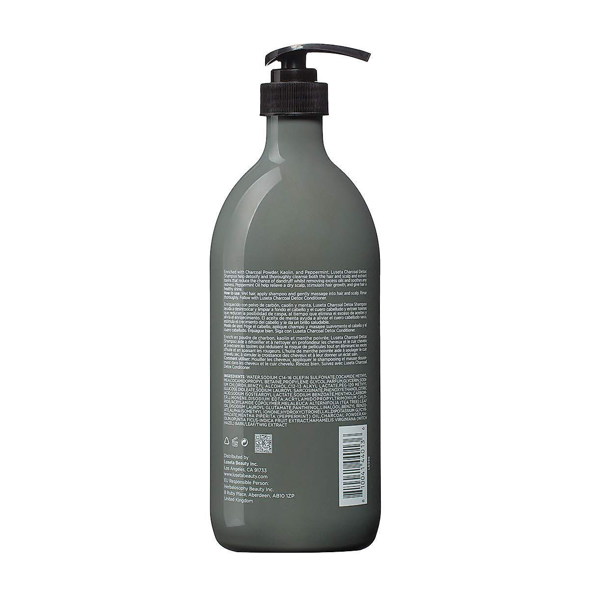 Luseta Charcoal Detox Shampoo for Clarifying, Detoxifies and Volumizing 33.8oz