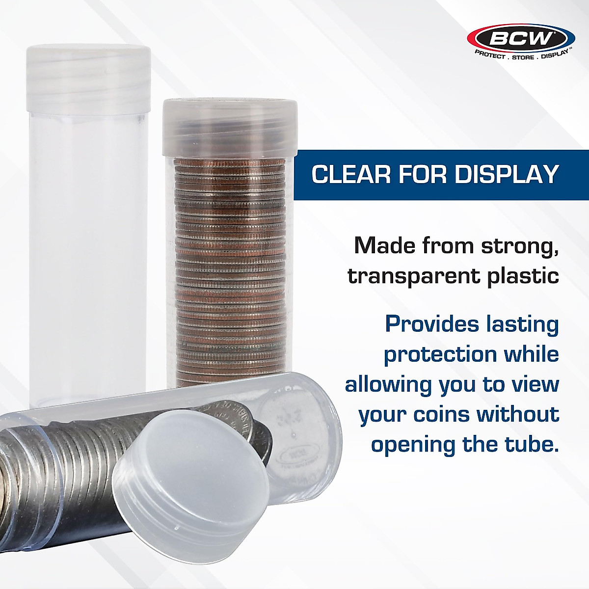 BCW Small Dollar Coin Tubes - 25 ct