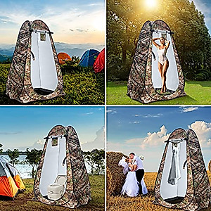 anngrowy Pop Up Shower Tent Portable Outdoor Camping Bathroom Toilet Tent Changing Dressing Room Privacy Shelters Room for Hiking and Beach Sun Shelter Picnic Fishing– UPF40+ Waterproof