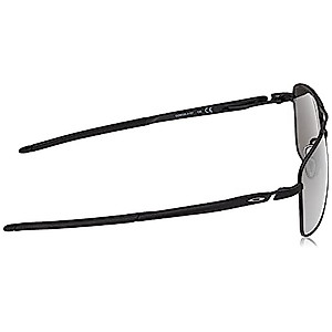 Oakley Men's OO6038 Gauge 6 Titanium Square Sunglasses, Powder Coal/Prizm Black, 57 mm