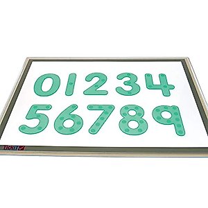 TickiT SiliShapes Dot Numbers - Set of 10 - Transparent Silicone Numbers with Corresponding Dots to Count - Teach Numbers, Counting and Subitizing