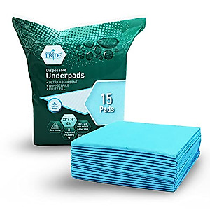 Medpride Disposable Underpads 23'' X 36'' (50-Count) Incontinence Pads, Chux, Bed Covers, Puppy Training | Thick, Super Absorbent Protection for Kids, Adults, Elderly | Liquid, Urine, Accidents