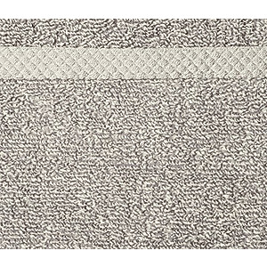 Amazon Basics Cotton Washcloths, Quick-Dry, 12" x 12", 12-Pack, Platinum