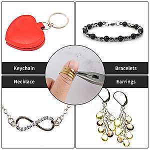 WLLHYF 4 Pieces Jump Ring Opening Tools Stainless Steel Circle Split Opener Bending Ring Appliance for Jewelry Maker Craft Projects Supplies(Gold,Silver)