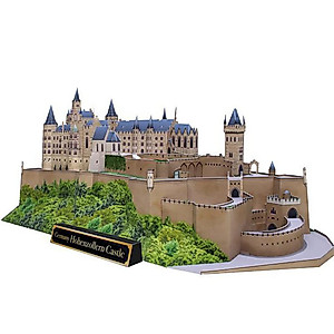Germany Architecture Building Model Kits Burg Hohenzollern Castle Building 13.8"*7.9‘"*7.5" DIY 3D Paper Puzzles for Adults and Teens Model Building