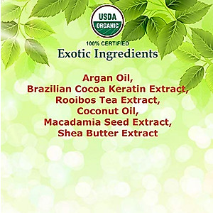 GIOVANNI 2chic Ultra-Sleek Leave-In Conditioning & Styling Elixir - Phyto-Keratin & Argan Oil, Anti-Frizz Formula, Coconut, Shea Butter, Pro-Vitamin B5, Color Safe, Paraben Free - 4 oz