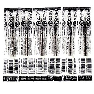 Zebra F-0.7 Black Ink Refill (BR-1B-F-BK), for NuSpiral CC 0.7mm Ballpoint Pen (BA51), × 6 Pack/Total 6 pcs (Japan Import)