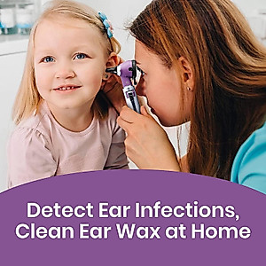 Zyrev ZetaLife Otoscope Set with 50 Extra Disposable Specula Tips, Purple