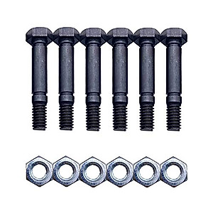 Thaekuns 6 Pack Shear PINS and Nuts for Ariens 52100100 00659100 Snowthrower