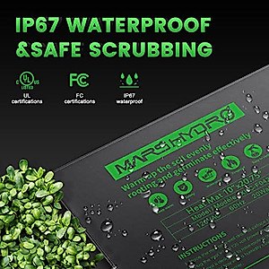 MARS HYDRO Seedling Heat Mat Waterproof 10''x 20.75'' and Digital Thermostat Comb Set with Propagation Heating Mat Temperature Controller for Indoor Seed Starting