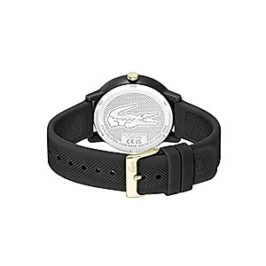 Lacoste 12.12 Men's TR90 Case Quartz Watch with Black Rubber Strap (Model: 2011233)