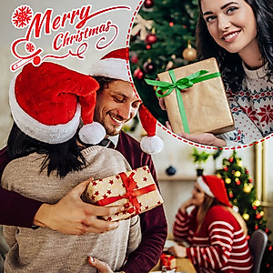 FEBSNOW 4 Rolls 100 Yards Christmas Ribbon, 0.6 Inch and 0.8 Inch Wide Holiday Red Green Satin Ribbons for Xmas Gifts Wrapping and Craft Decoration