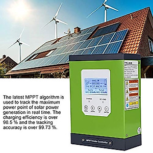 SUNNYSKY Solar MPPT Solar Charge Controller 12V/24V/48V 60A Solar Charge Controller for Lithium Battery and Lead-Acid Batteries with Intelligent LCD Display