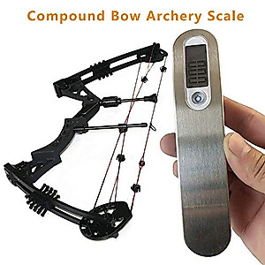 Archery Bow Scale for Draw Weight Peak Weight Hold Weight 110lb/50kg Multifunction Portable Digital Scale with Units g/oz/kg/lb Handheld Scale Recurve/ Compound Bow Tune Scale, ocs14