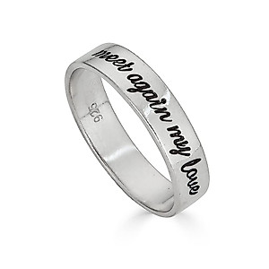 Personalized Sterling Silver Band Ring - Genuine 925 Sterling Silver