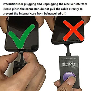 XYX Type C Qi Wireless Charger Receiver Charging Adapter Compatible with Samsung LG Motorola Sony Alcatel All Android Device Type-C