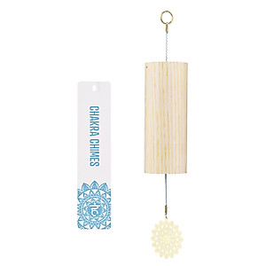 Mowind Chakra Chimes Natural Bamboo Wind Chimes Meditation Chord Windchime Wind Bell for Home Decoration Zen Mindfulness Throat Chakra
