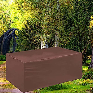 RGRE 48x24x29in Garden Furniture Covers Waterproof, Extra Large Garden Table Cover, Windproof Outdoor Furniture Set Covers, 420D Heavy Duty Oxford Fabric Patio Furniture Cover Square